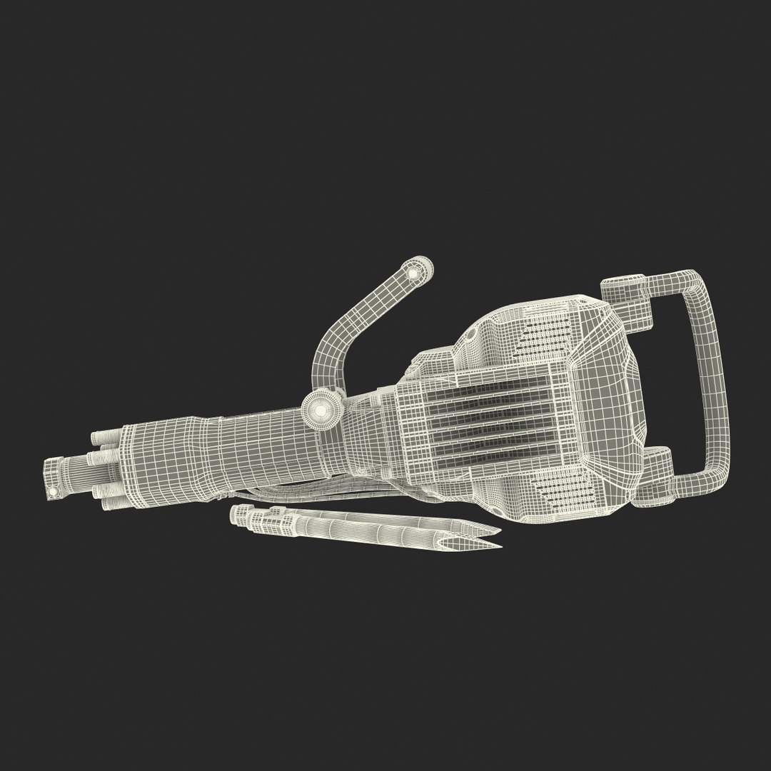3d Electric Demolition Jack Hammer Model