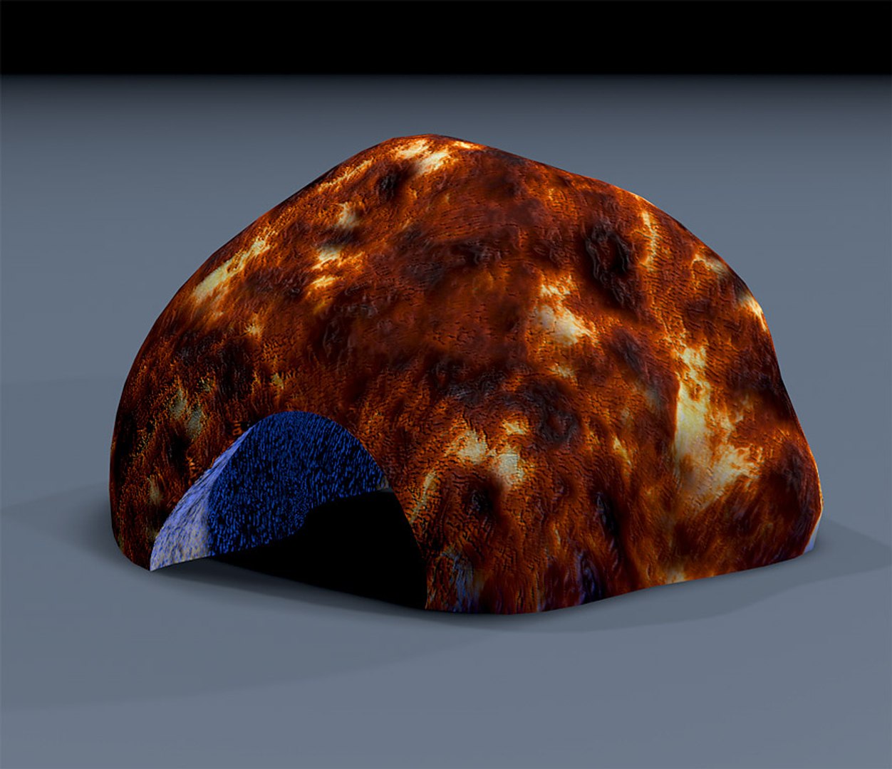 3d Cave Volcano