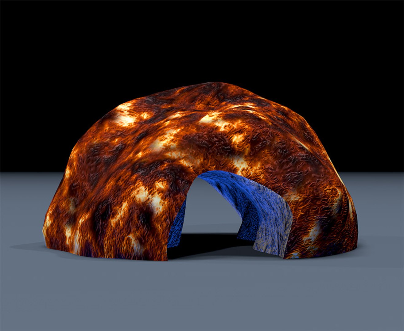 3d Cave Volcano