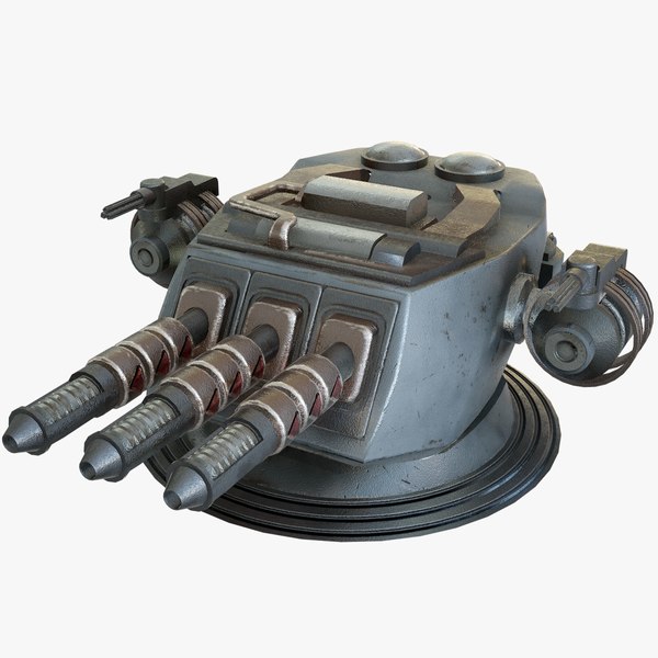 3D модель Sci-Fi Laser Turret Mk 3 - TurboSquid 1407460