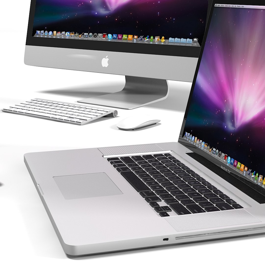 3d model apple imac macbook