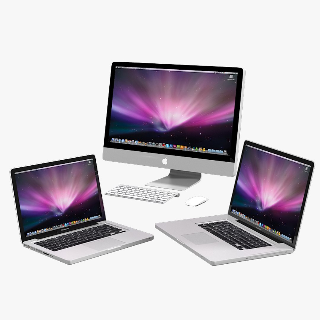 3d model apple imac macbook