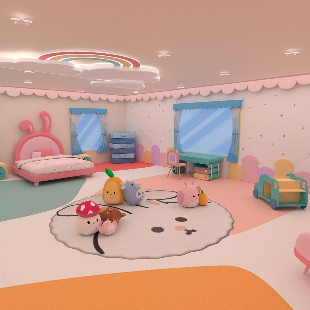 3D Stylized Kids Room Model - TurboSquid 2178708