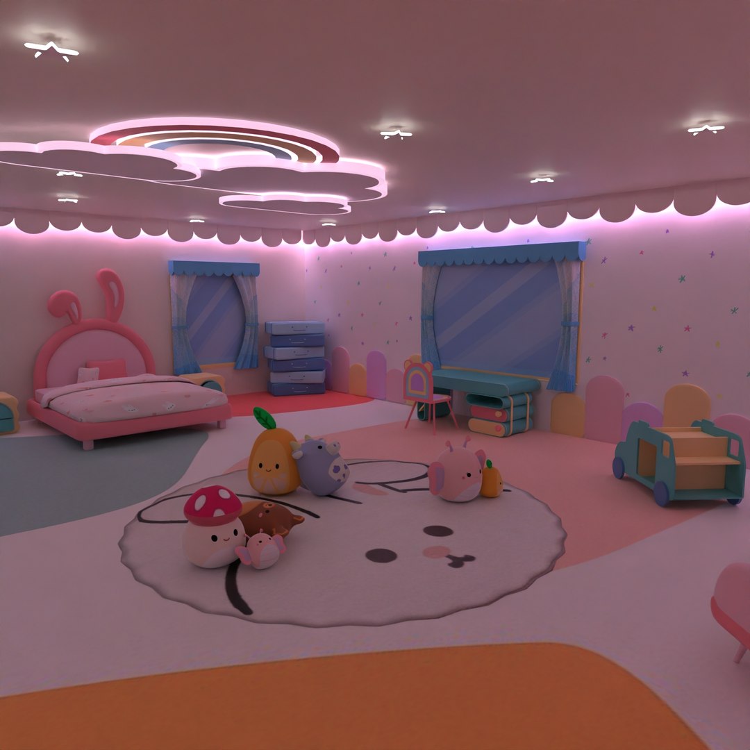 3D Stylized Kids Room Model - TurboSquid 2178708