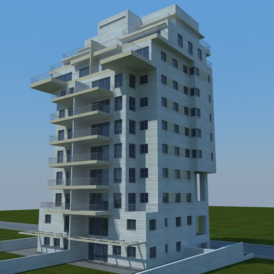 buildings 2 1 3d model