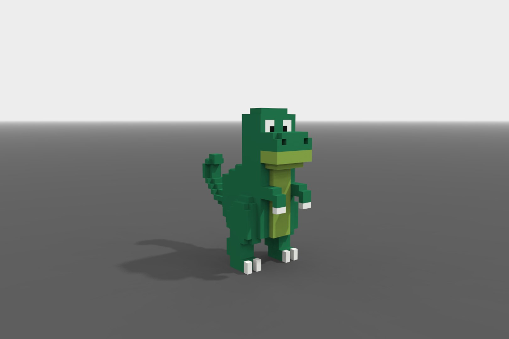 3D Voxel Dinosaur Low-poly - TurboSquid 1239155