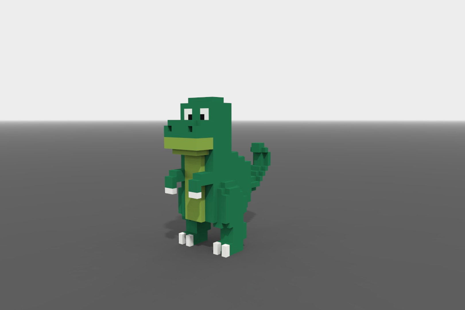3D Voxel Dinosaur Low-poly - TurboSquid 1239155