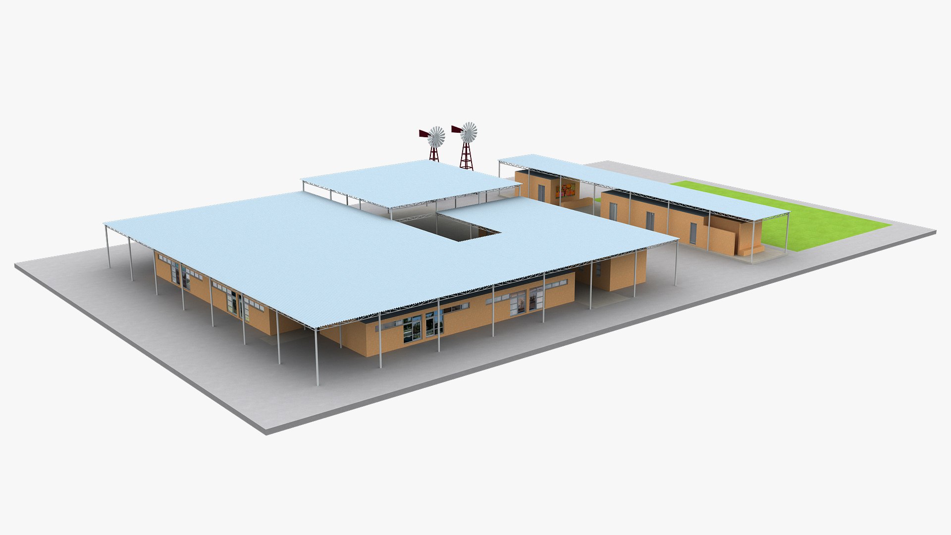3D Rural Primary School model - TurboSquid 1812117
