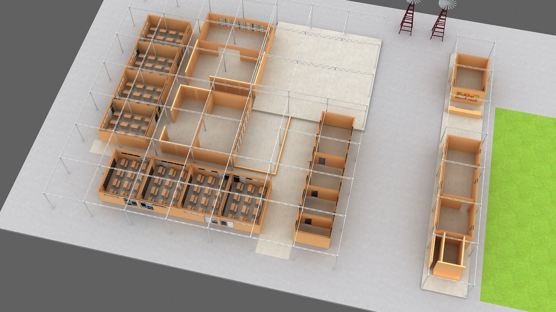 3D Rural Primary School Model - TurboSquid 1812117