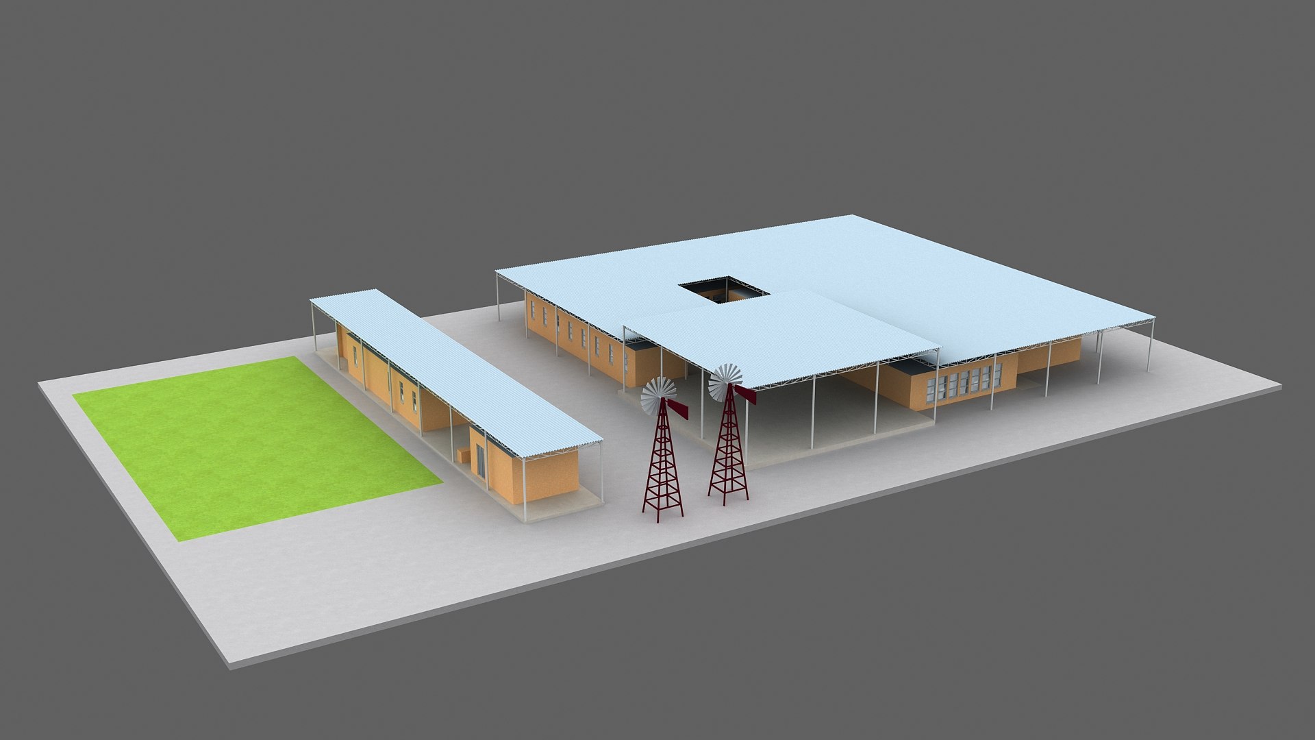 3D Rural Primary School model - TurboSquid 1812117