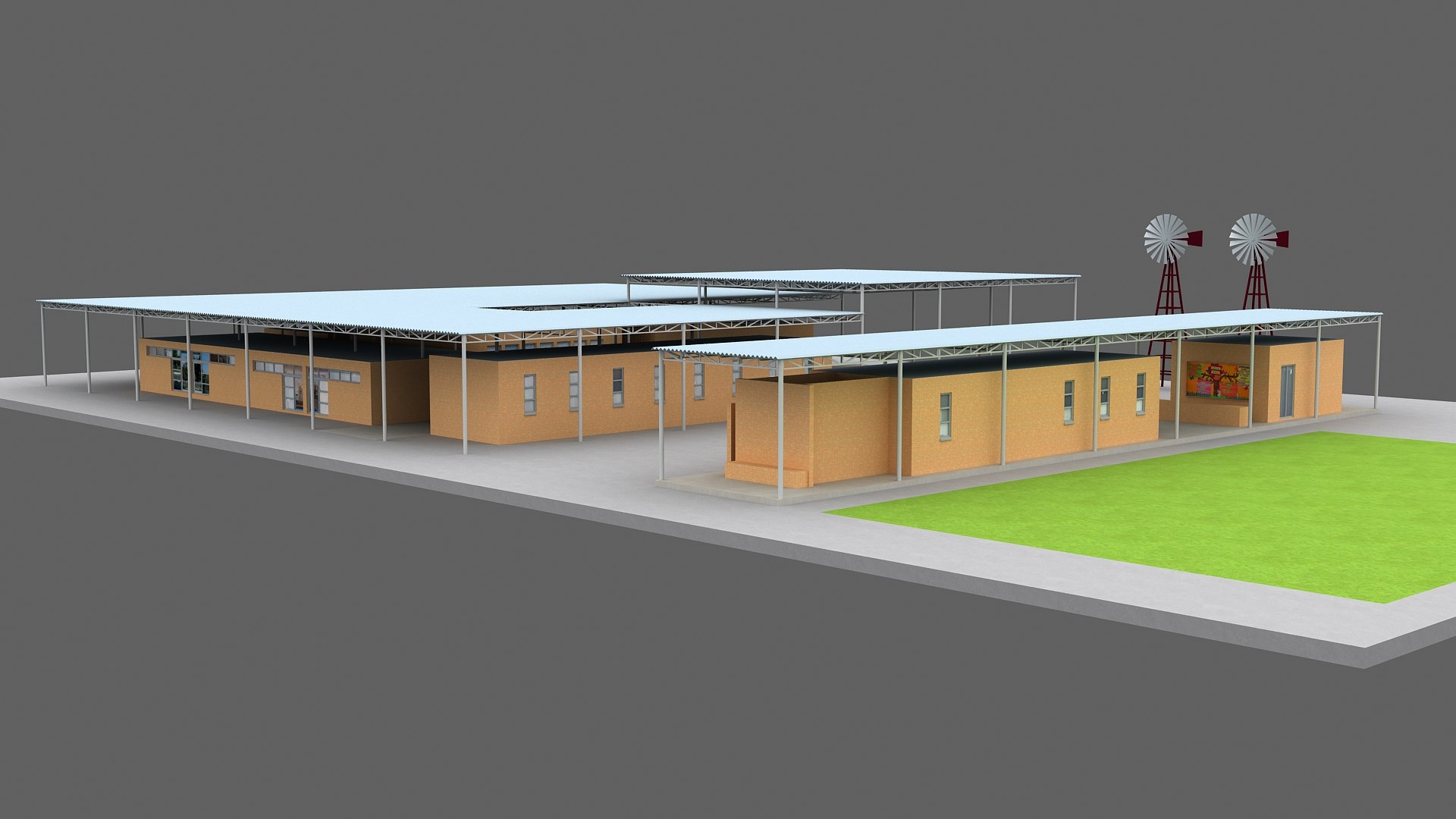 3D Rural Primary School Model - TurboSquid 1812117