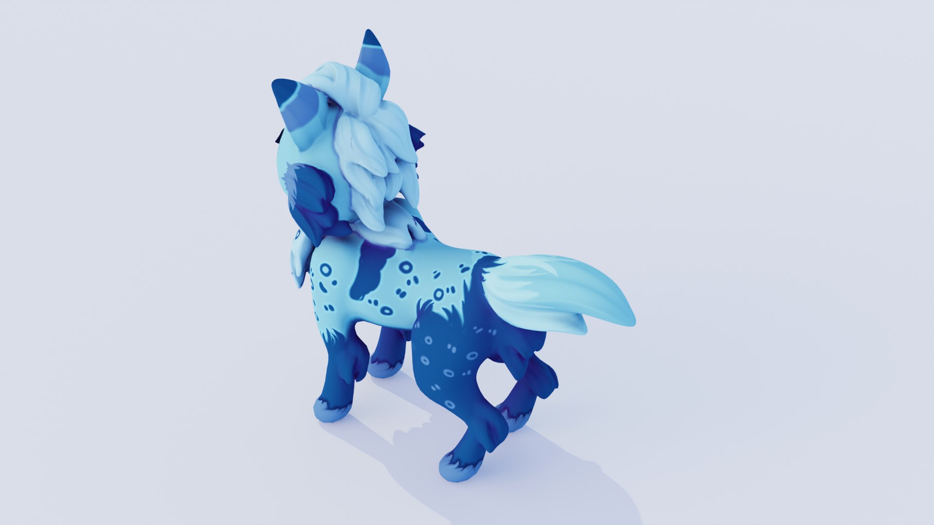 3D Stylized Blue Cat - TurboSquid 2067218