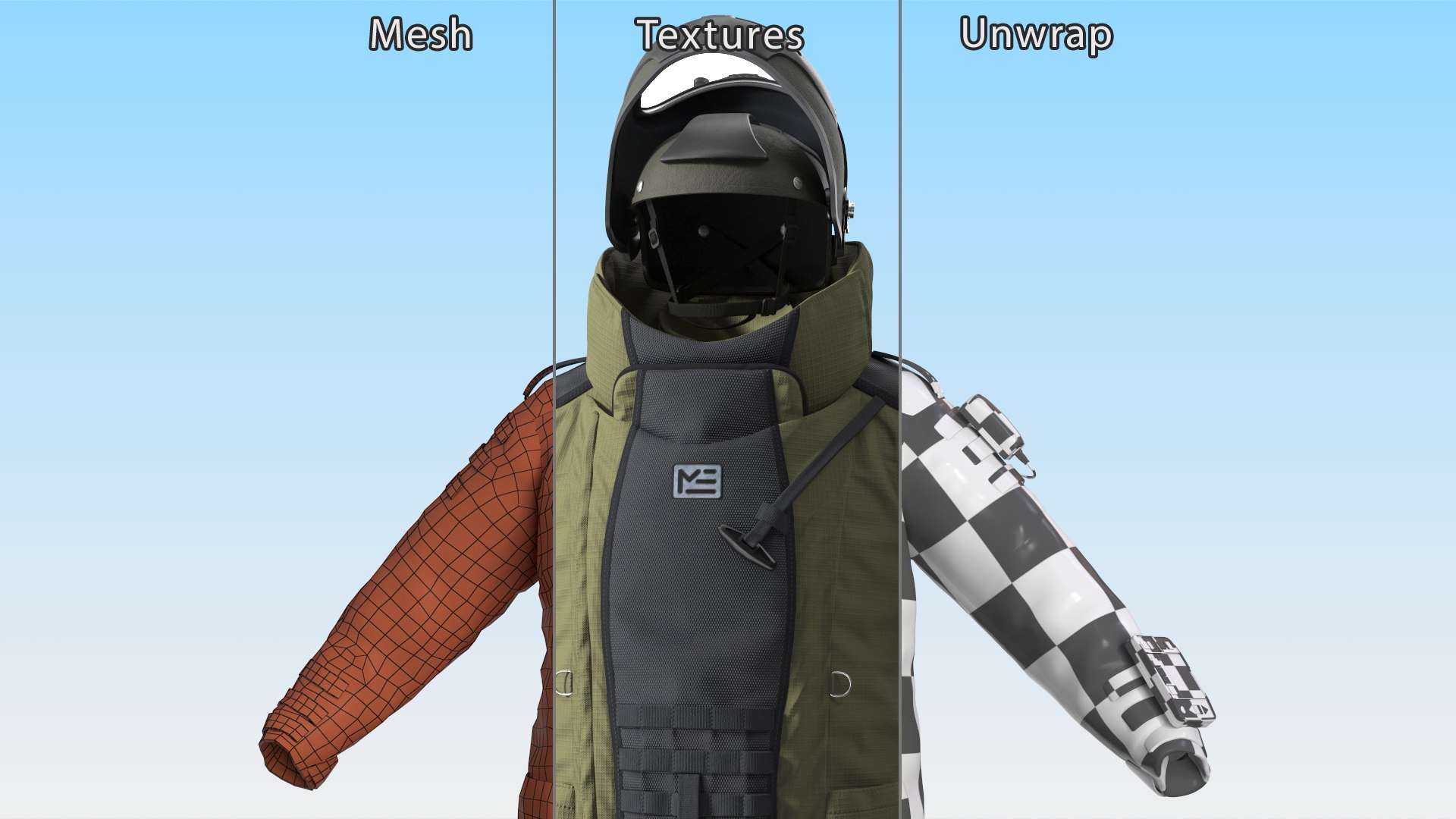 EOD 10 Bomb Suit Without Person Rigged For Cinema 4D 3D Model ...