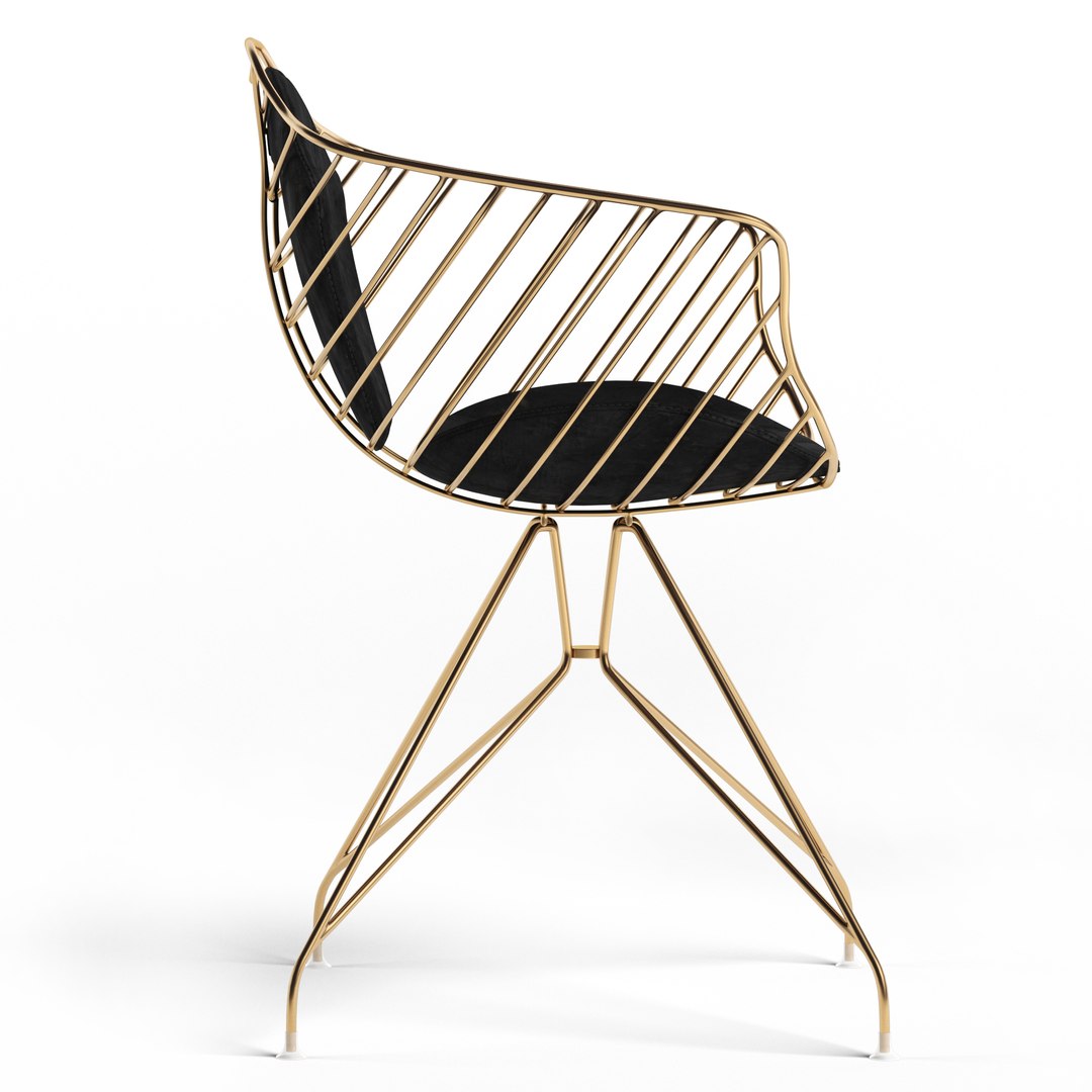 3D Cult Living Moda Wire Metal Chair - TurboSquid 2173589