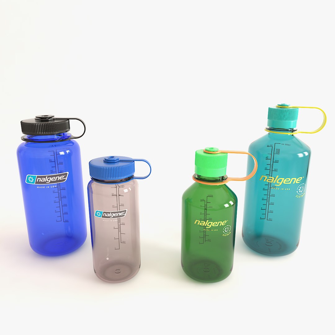 Nalgene 4 Bottles Collection 3D Model - TurboSquid 2003786