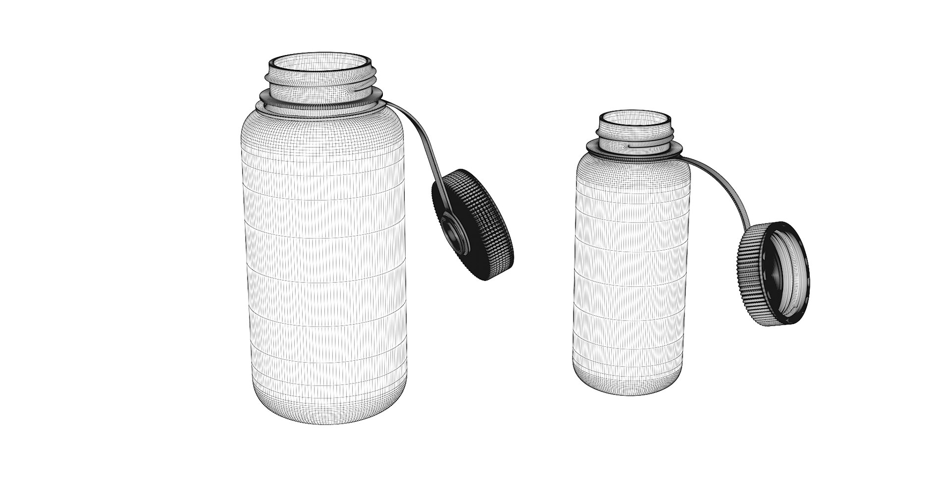 Nalgene 4 Bottles Collection 3D Model - TurboSquid 2003786