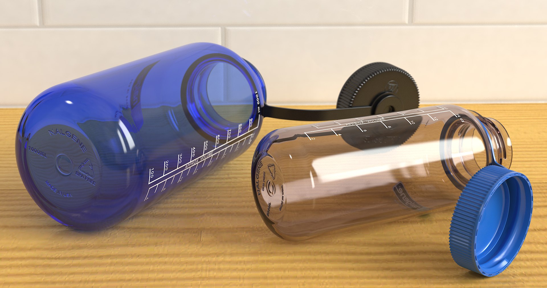 Nalgene 4 Bottles Collection 3D Model - TurboSquid 2003786