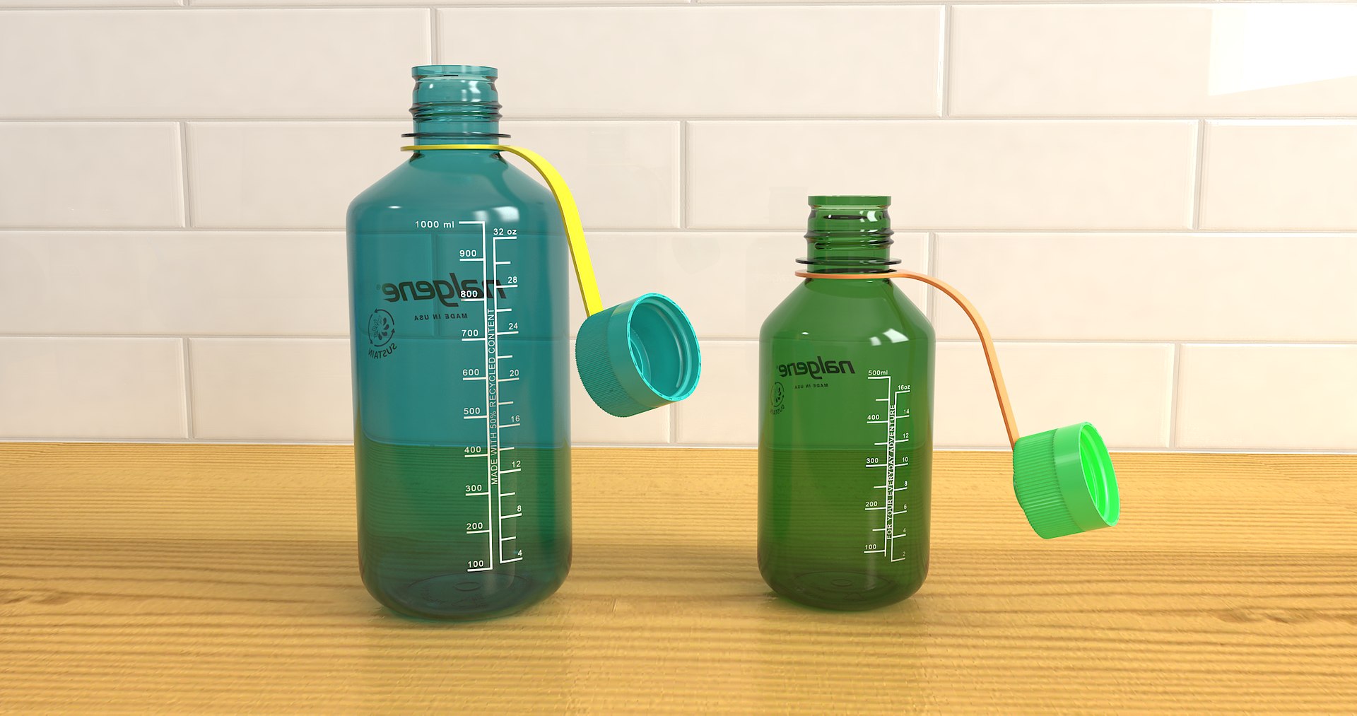 Nalgene 4 Bottles Collection 3D Model - TurboSquid 2003786