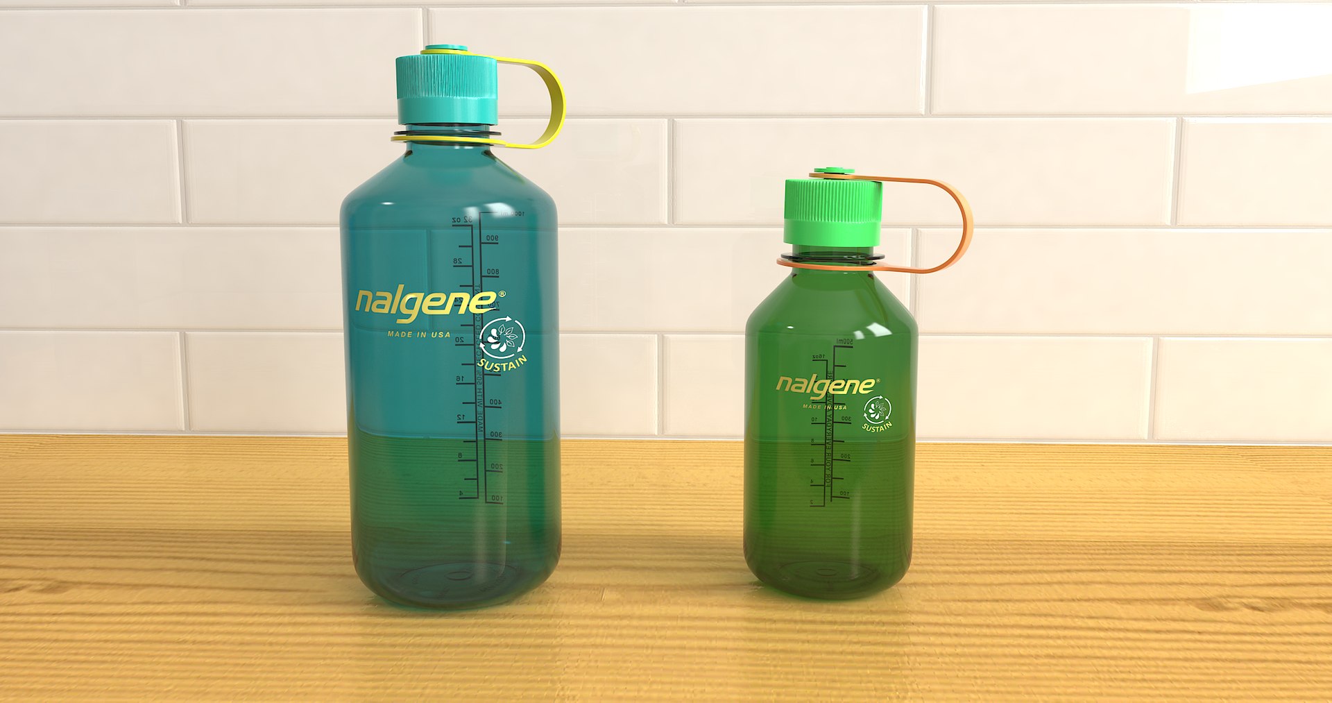 Nalgene 4 Bottles Collection 3D Model - TurboSquid 2003786