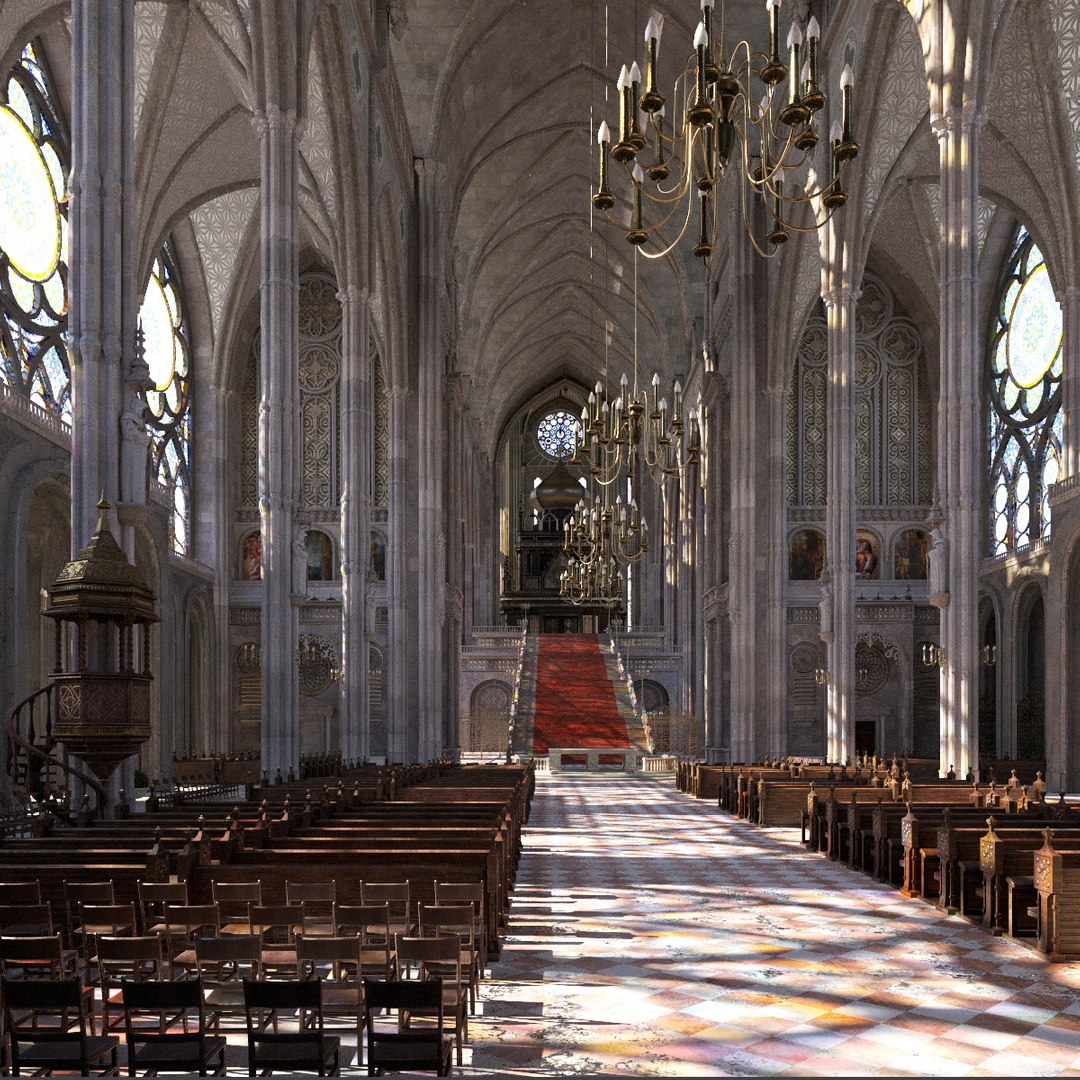 3D Conceptual Cathedral Low Poly - TurboSquid 2065763