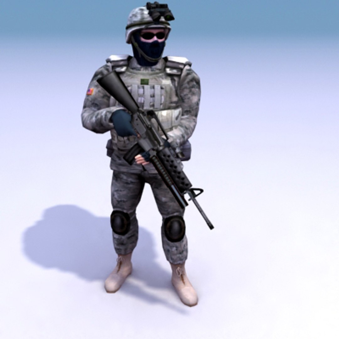 Usarmy Character Army Military 3d Max