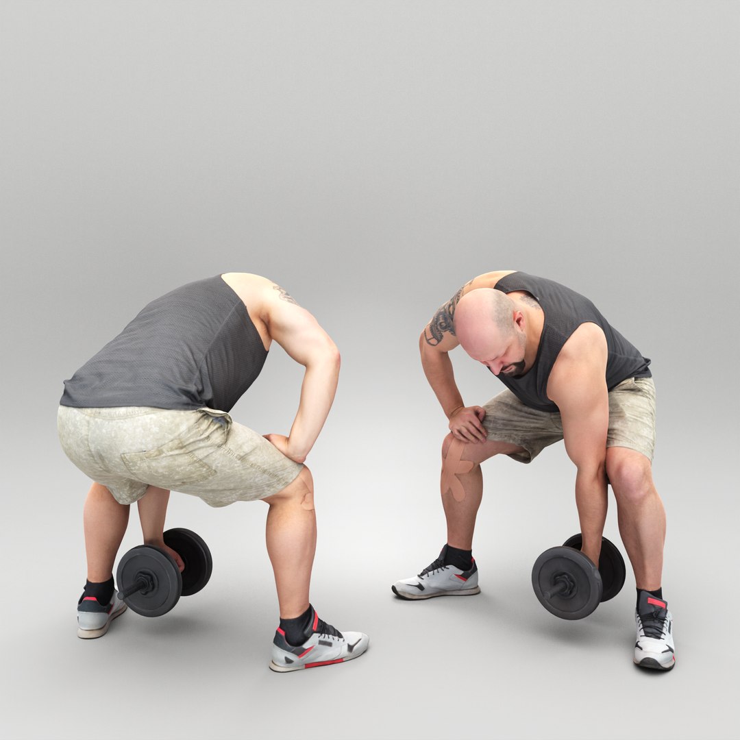 Sporty Man Training With Dumbbell 413 3D Model - TurboSquid 2165152