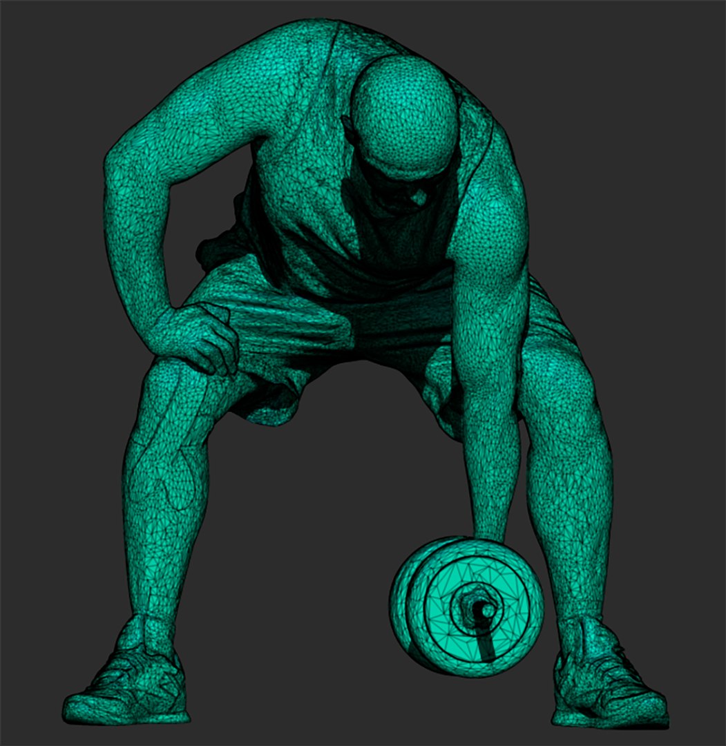 Sporty Man Training With Dumbbell 413 3D Model - TurboSquid 2165152