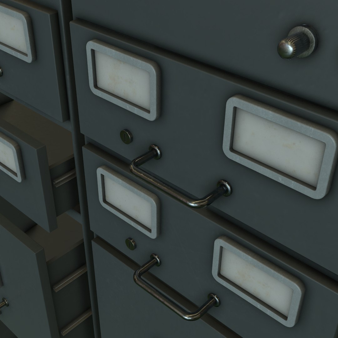 3d Filing Cabinet Model