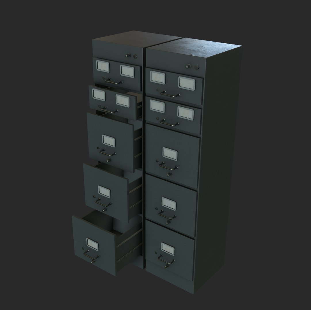 3d Filing Cabinet Model
