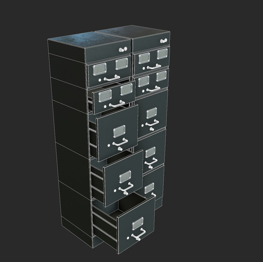 3d Filing Cabinet Model