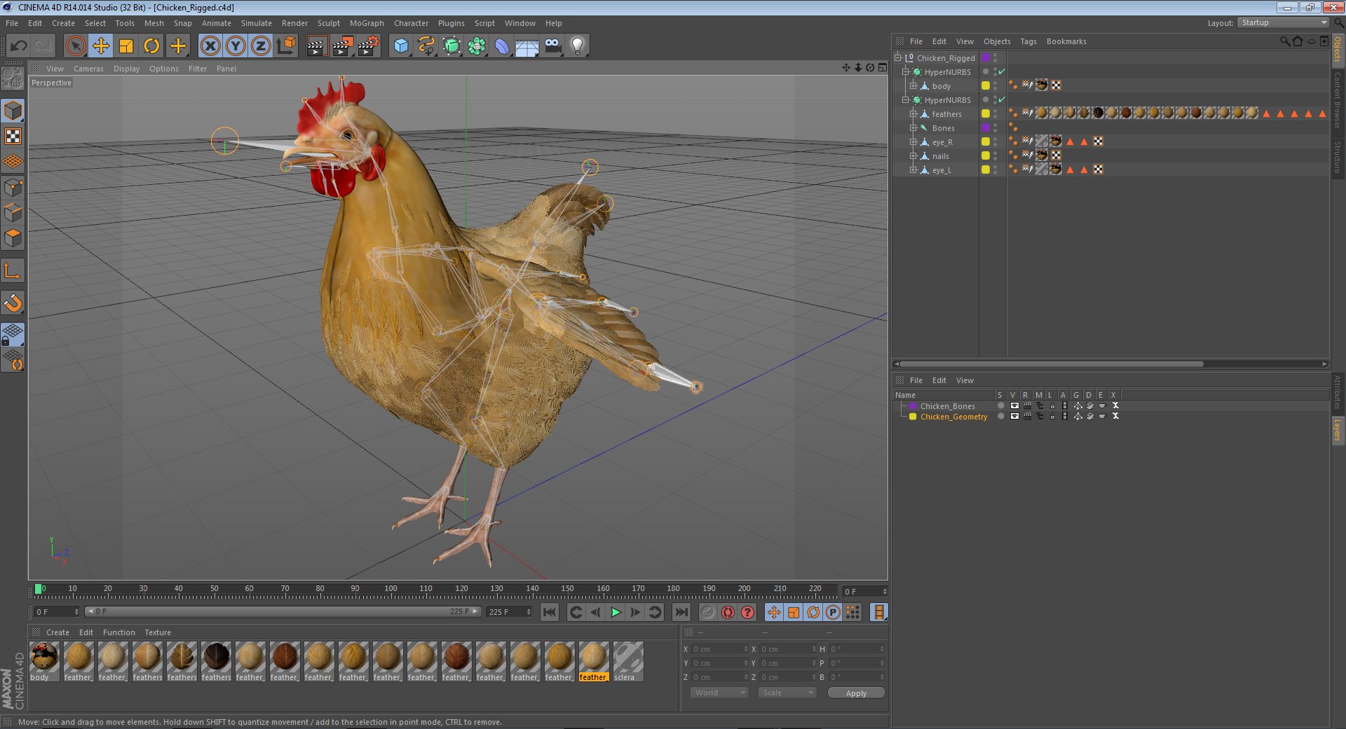 3D model rigged chickens - TurboSquid 1514779
