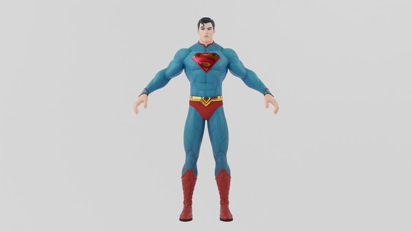 modelo 3d Superman Lowpoly Rigged - TurboSquid 2034490
