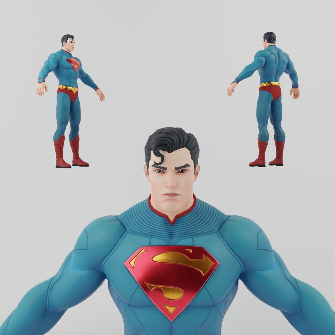 modelo 3d Superman Lowpoly Rigged - TurboSquid 2034490