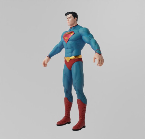 modelo 3d Superman Lowpoly Rigged - TurboSquid 2034490