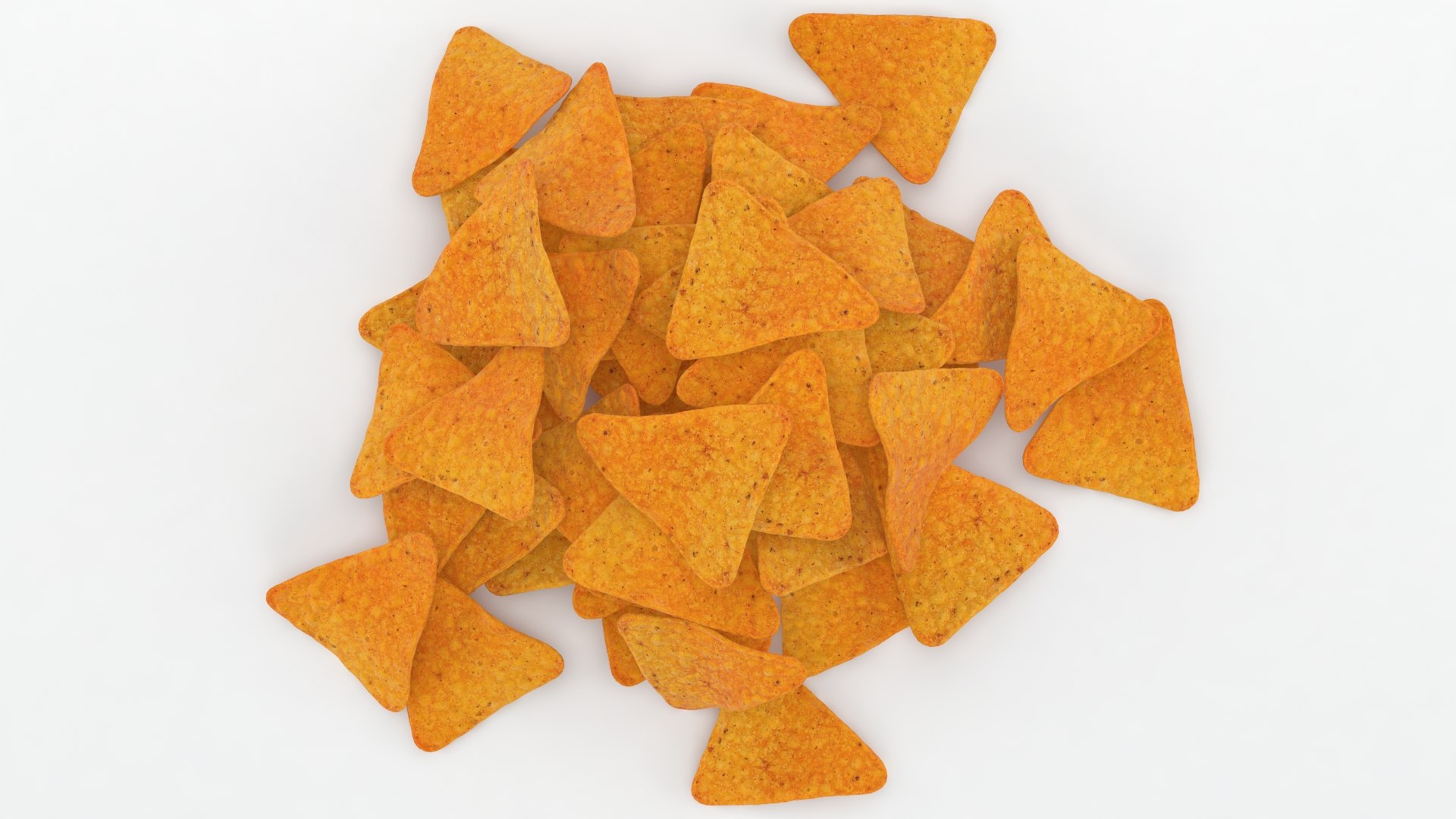3D Nacho Cheese Doritos Chips Pile Model - TurboSquid 1836860