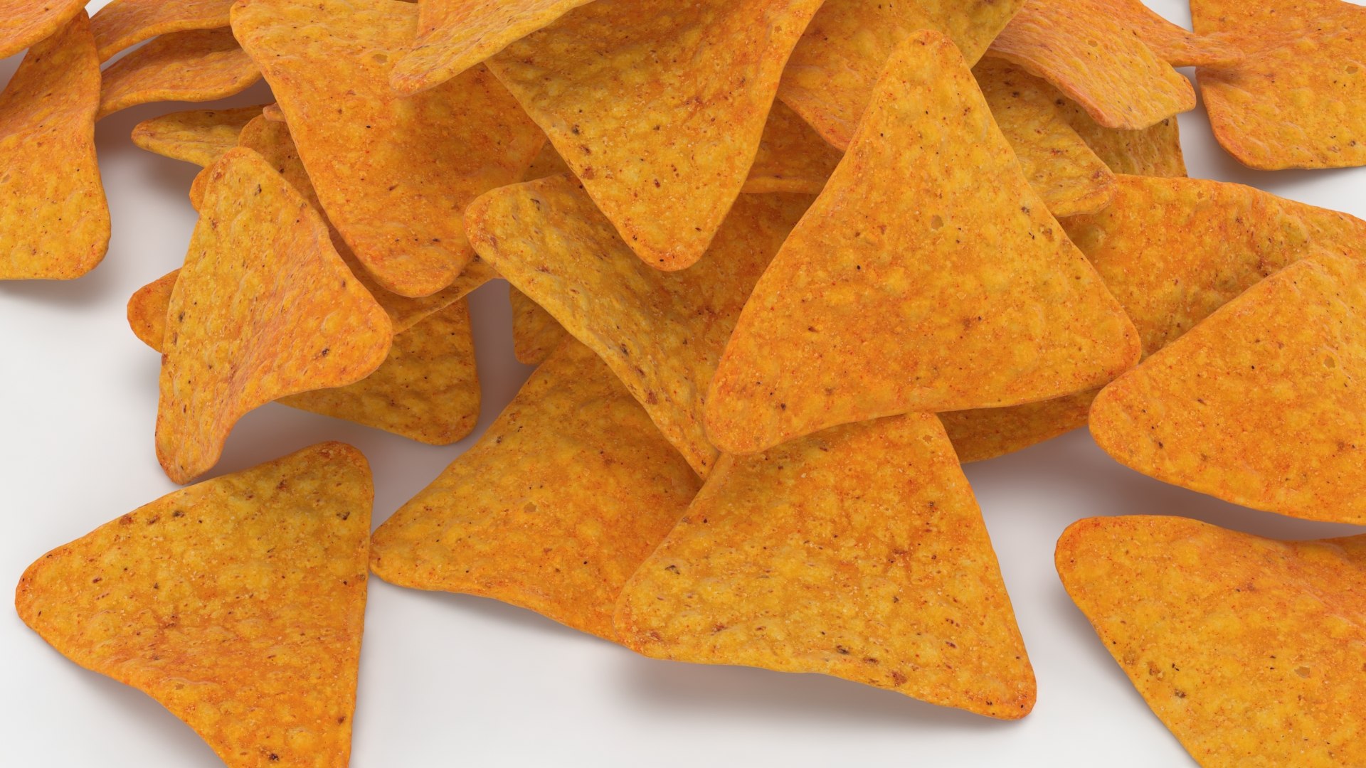 3D Nacho Cheese Doritos Chips Pile Model - TurboSquid 1836860