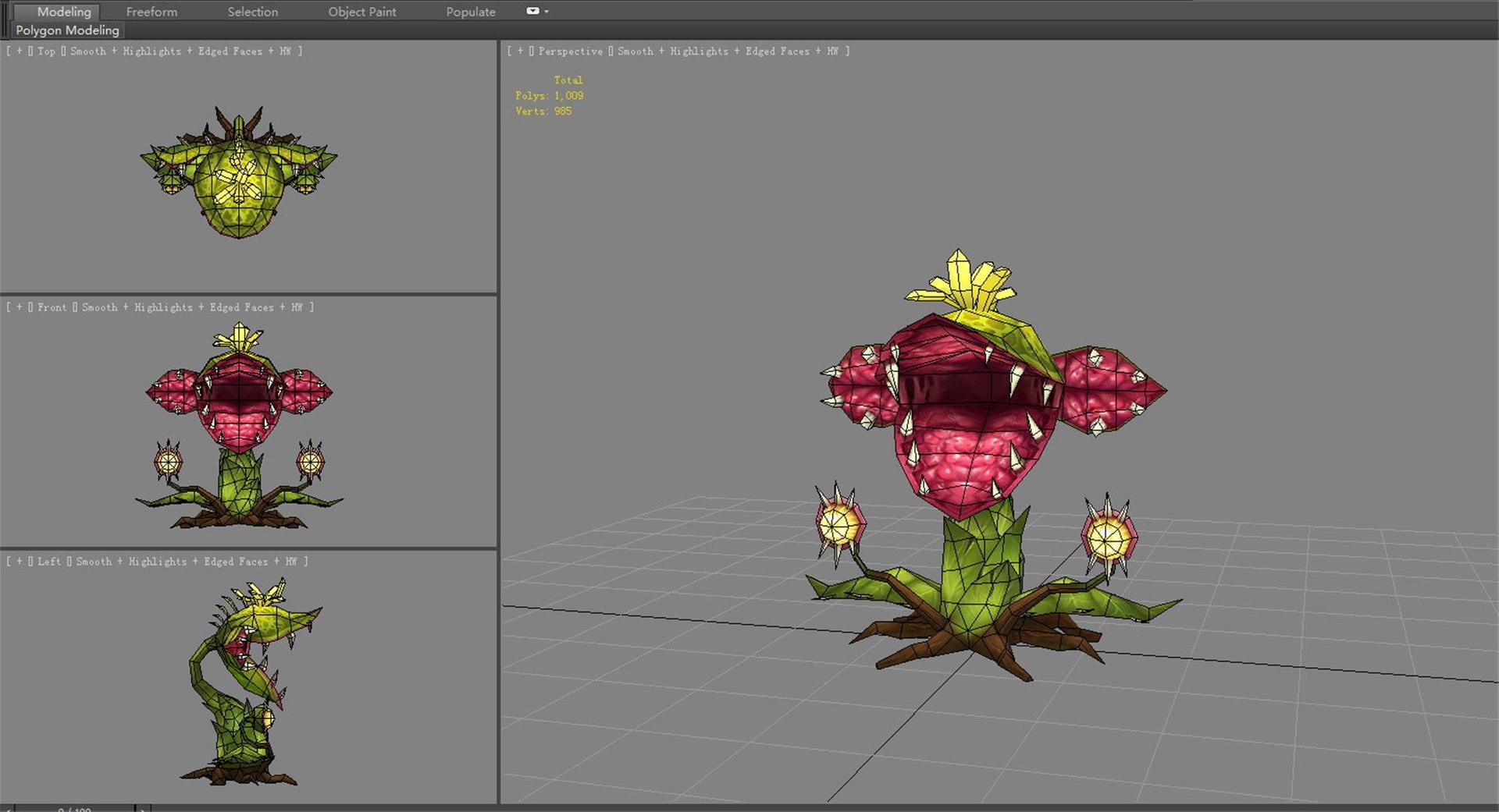 3D Flower Demon - Big Mouth Flower Monster Model - TurboSquid 2265078
