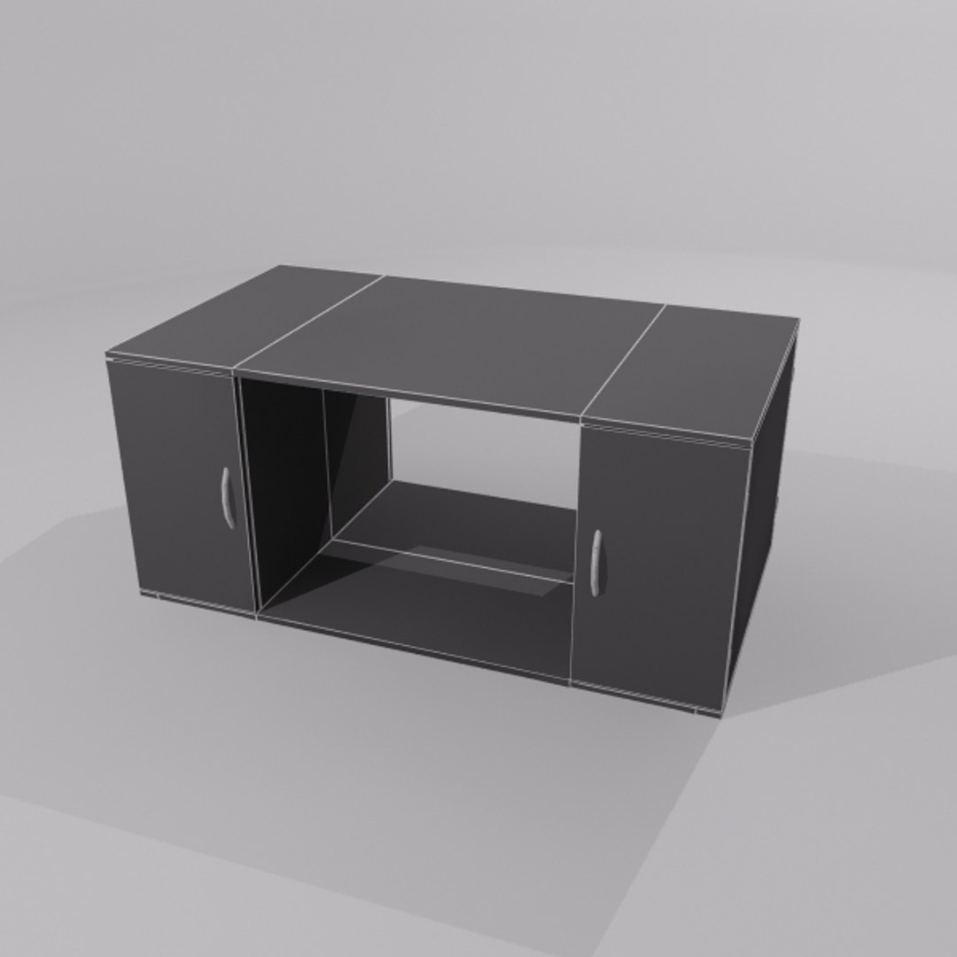 3d cupboard shelf coffee table model