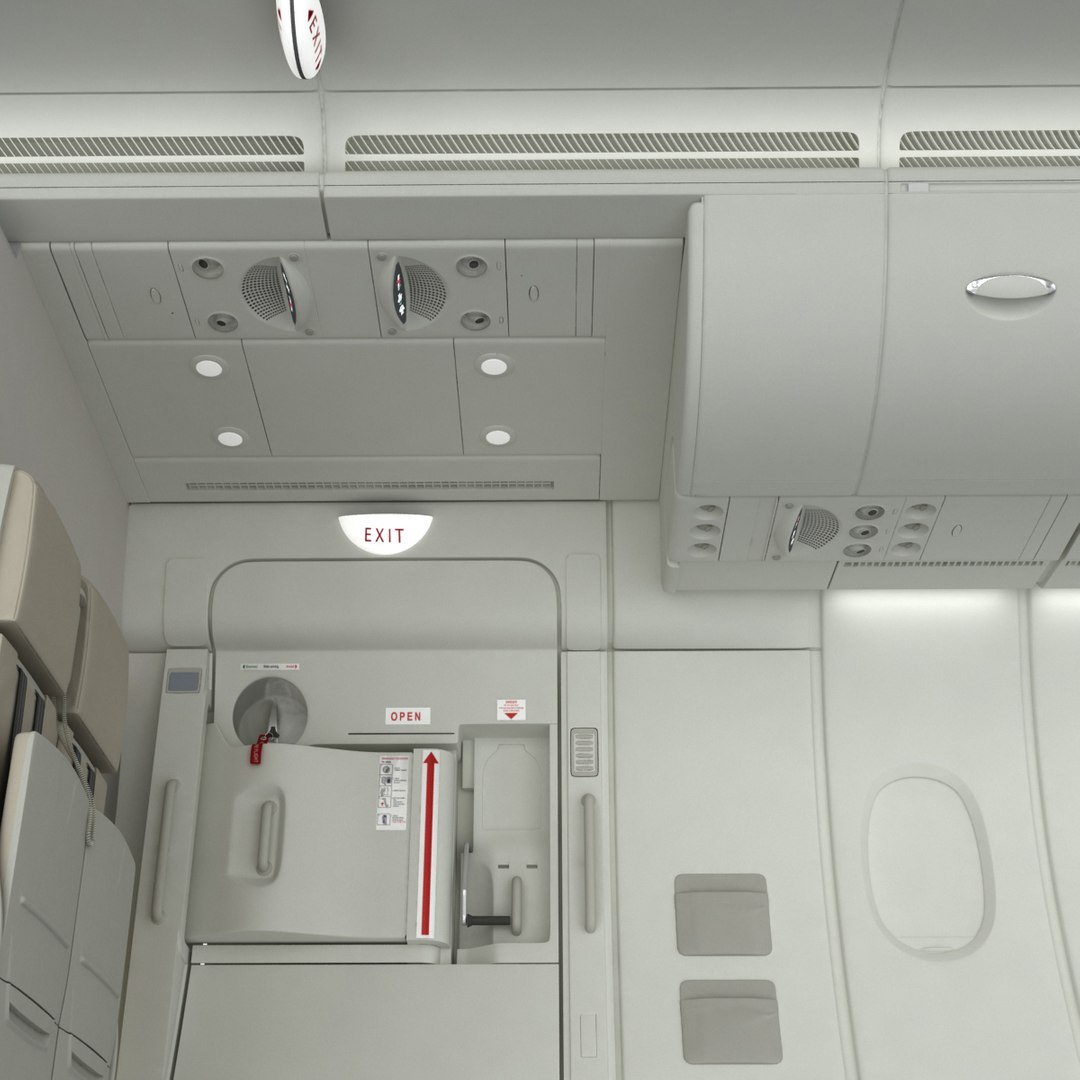 3d emergency exit wall section model