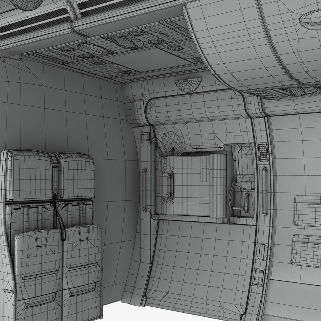 3d emergency exit wall section model