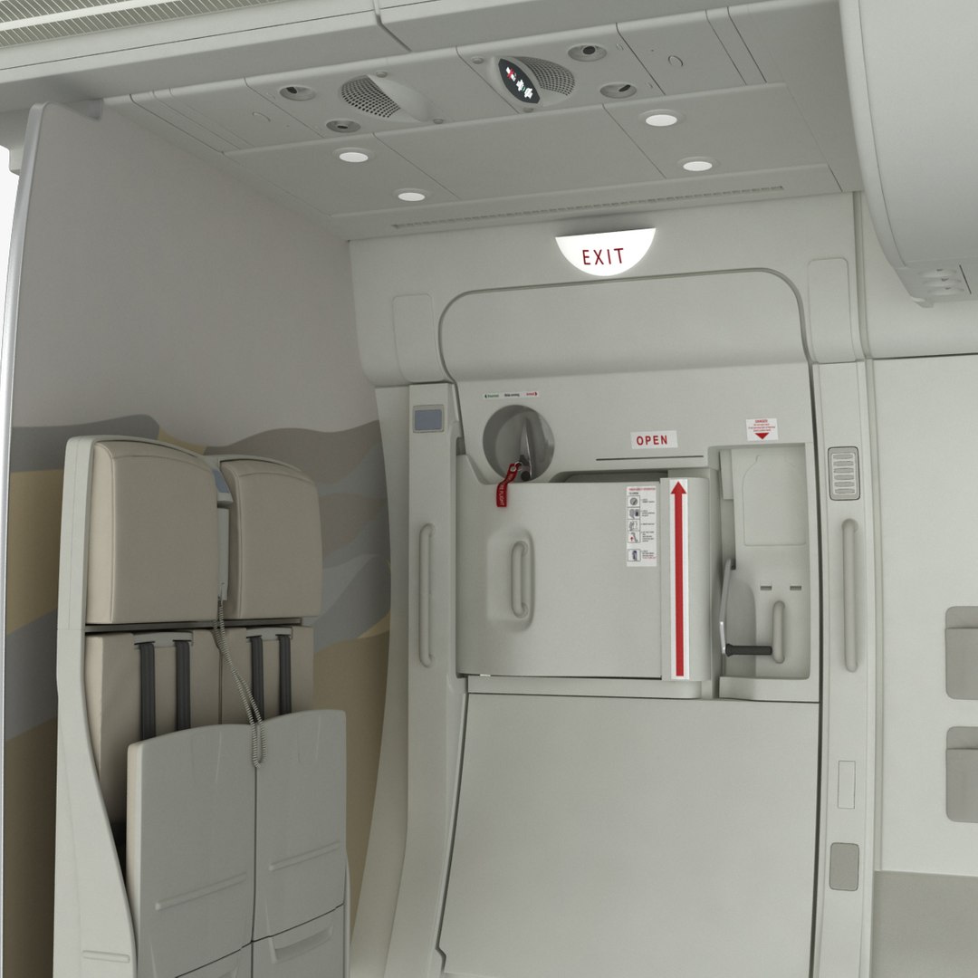 3d emergency exit wall section model