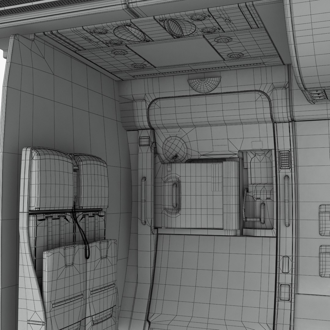 3d emergency exit wall section model