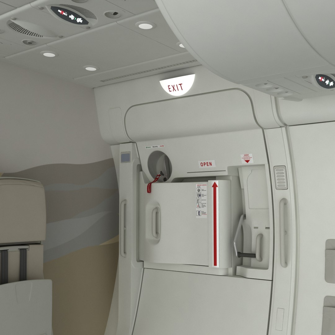 3d emergency exit wall section model