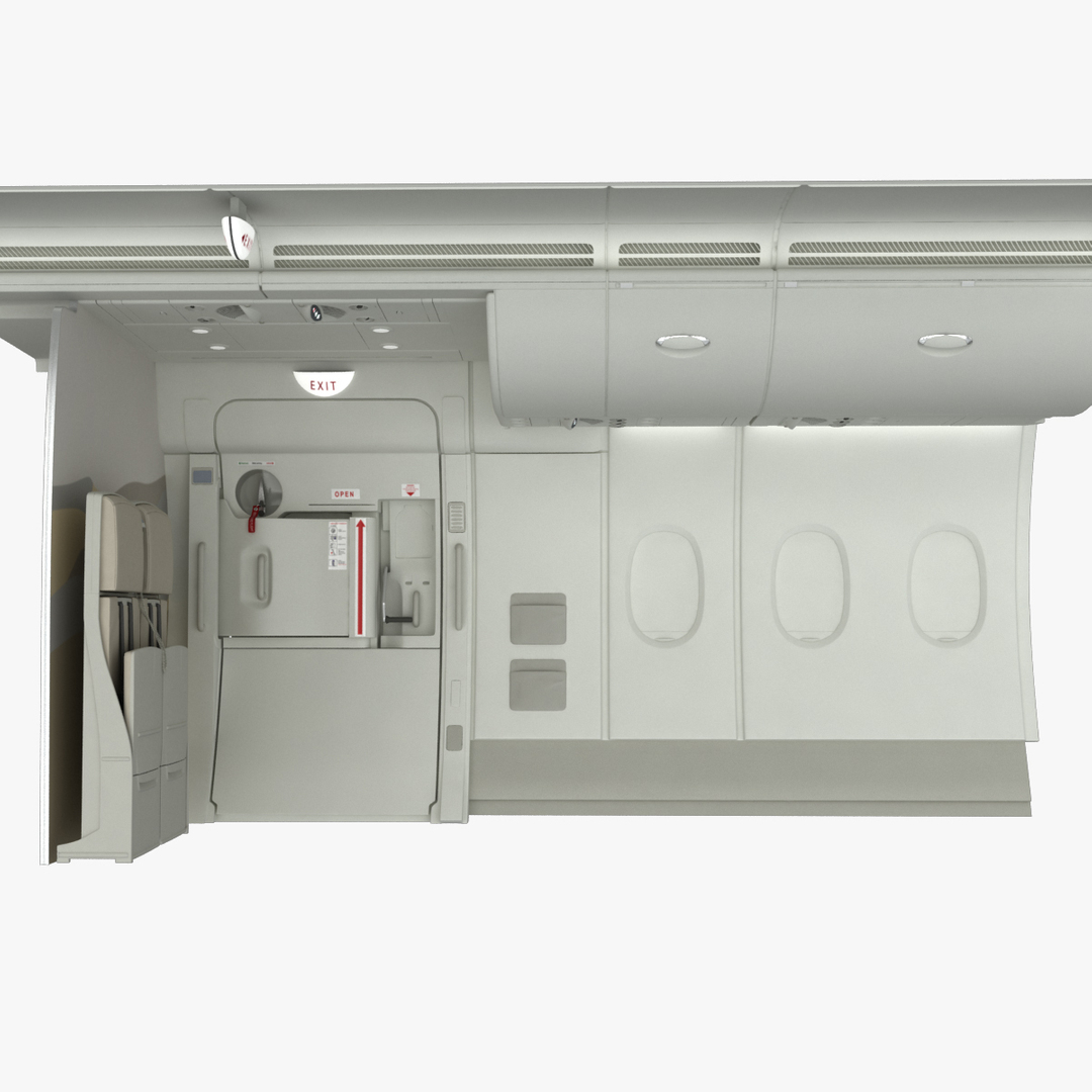 3d emergency exit wall section model