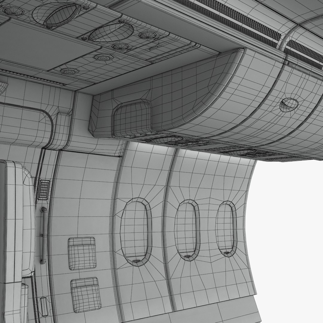 3d emergency exit wall section model