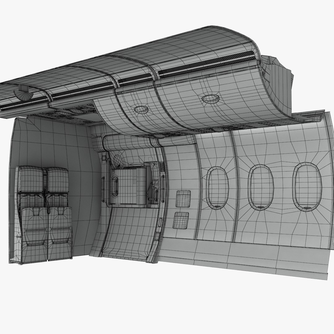 3d emergency exit wall section model