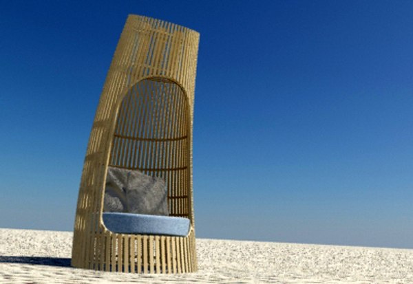 3d designer beach chair model