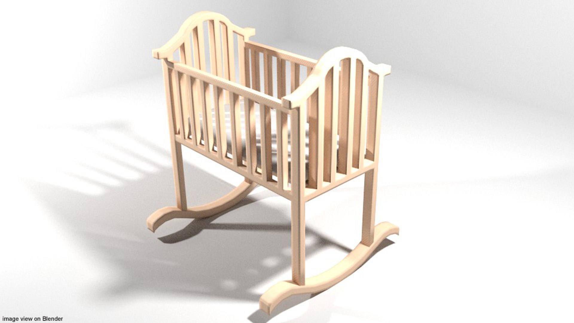 Baby bed rocking 3D model - TurboSquid 1273633