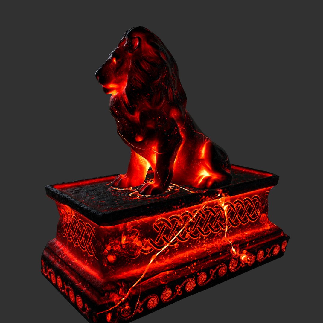 Lion Base 3D Model - TurboSquid 1195715