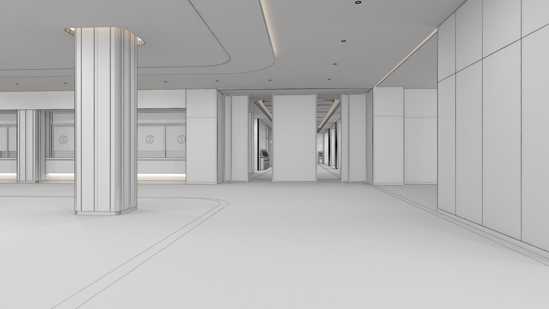 Modern Hall 50 3D Model - TurboSquid 2331950